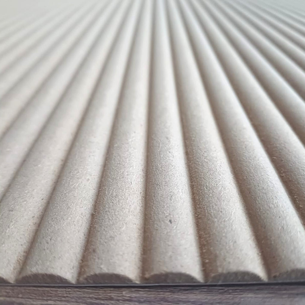 Frezuota MDF plokštė ovaliais tašeliais 3.5x1220x2440 mm – maxlux.lt